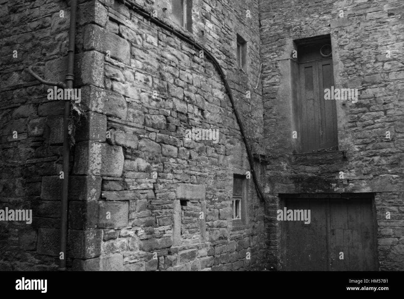 Old ramshackle buildings Black and White Stock Photos & Images - Alamy