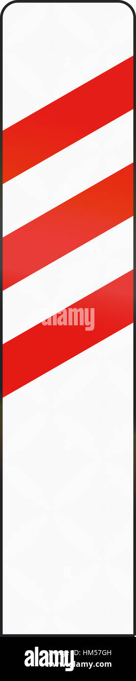 Road sign used in Spain - Level crossing distance marker on the right ...