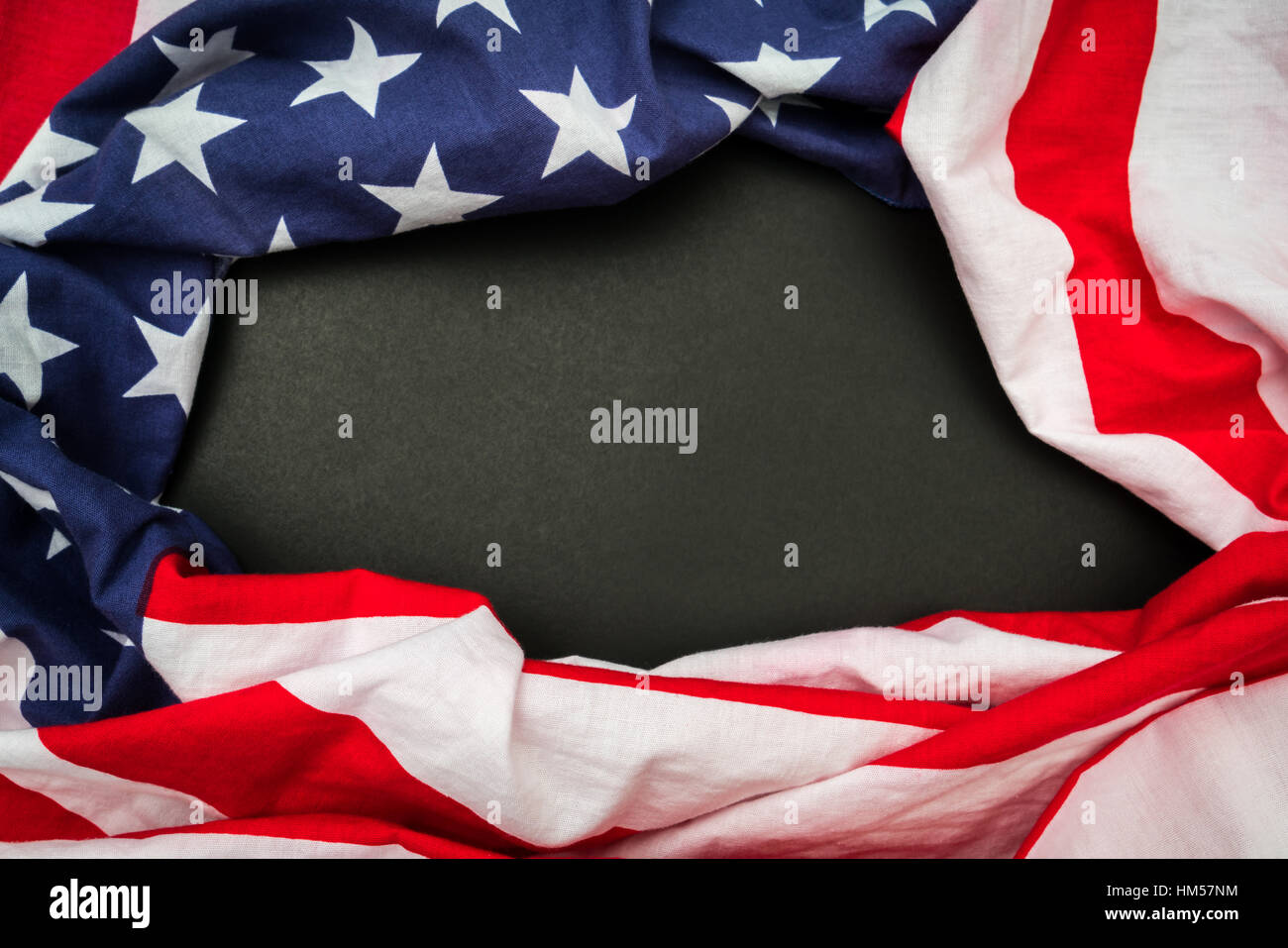 American flag on black background Stock Photo - Alamy