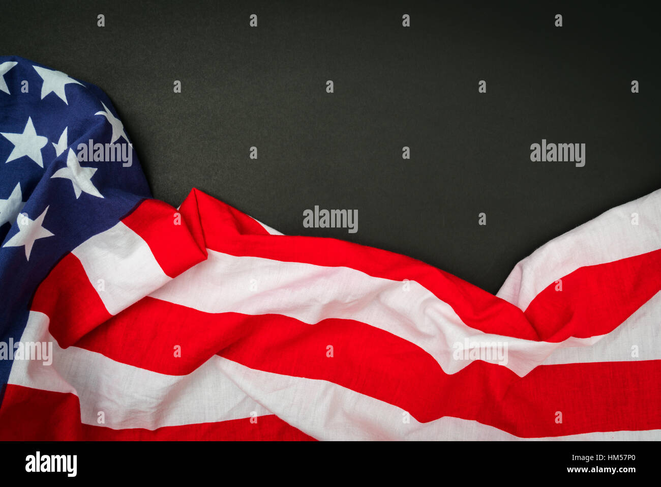 American flag on black background Stock Photo - Alamy