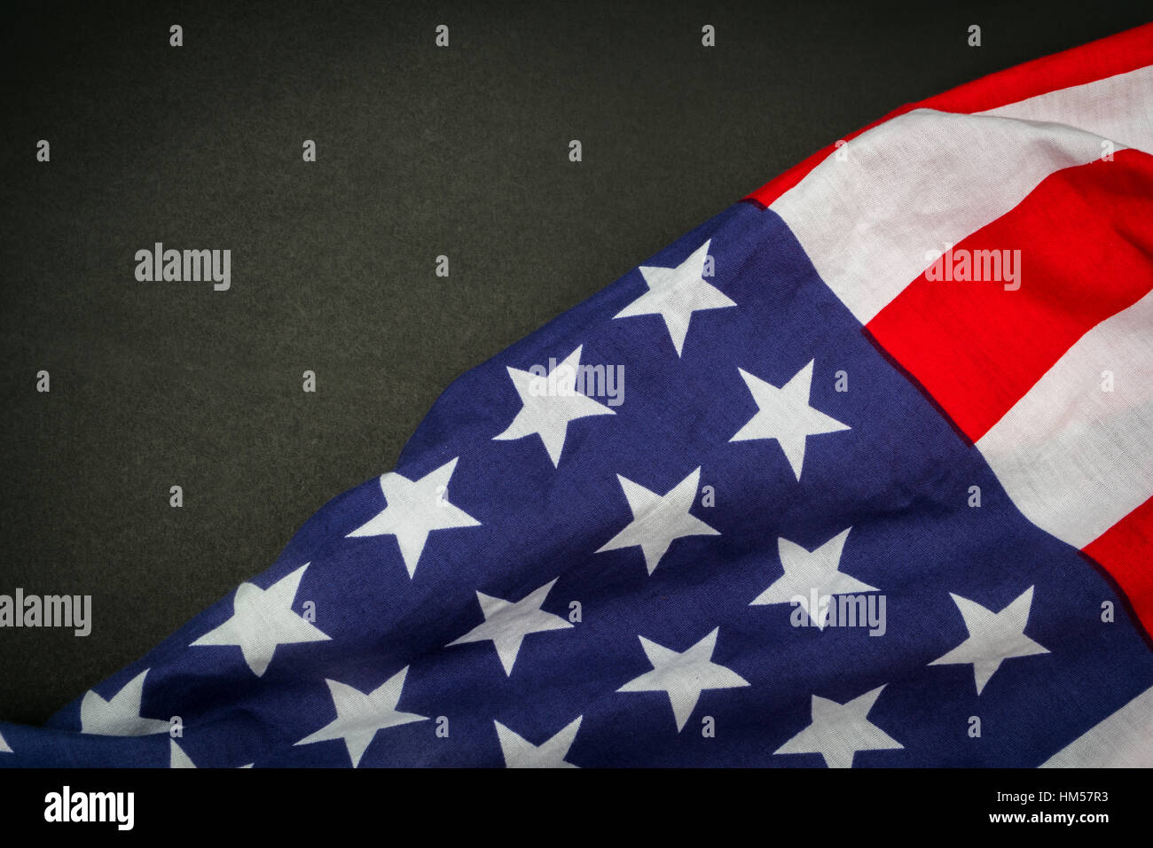 American flag on black background Stock Photo - Alamy