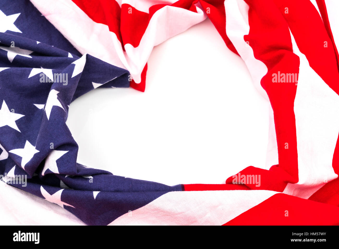 Heart shape American flag on white background Stock Photo - Alamy