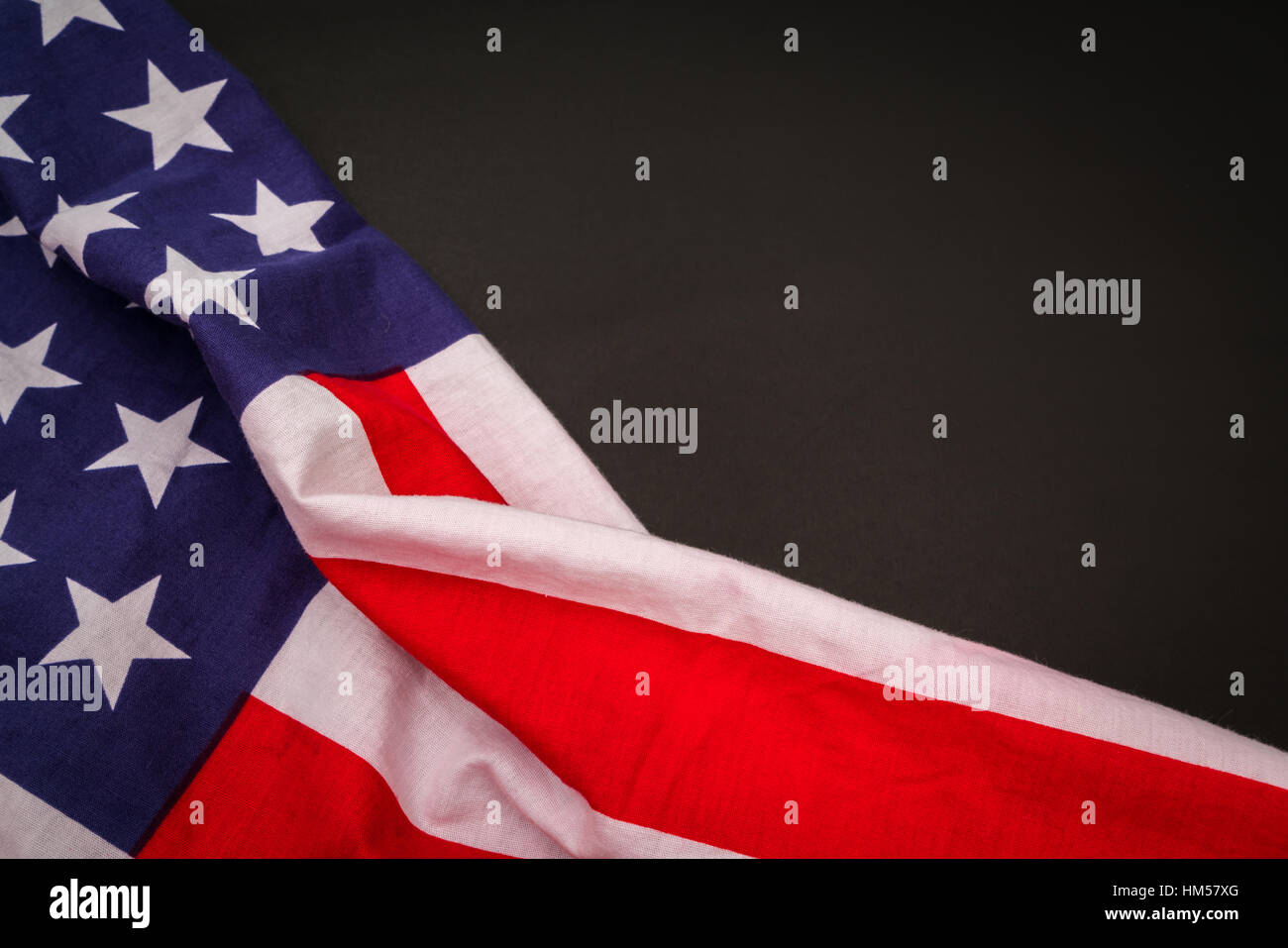 American flag on black background Stock Photo - Alamy