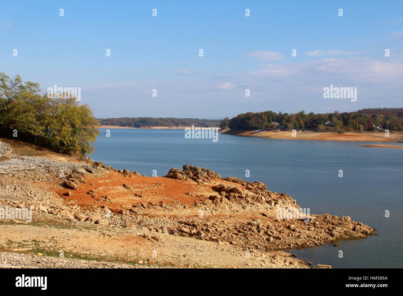 The lake with the lower water Stock Photo - Alamy