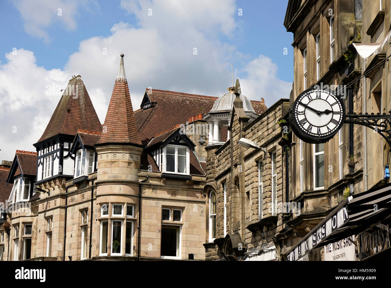 Popular tourist town of matlock in derbyshire england hi-res stock ...