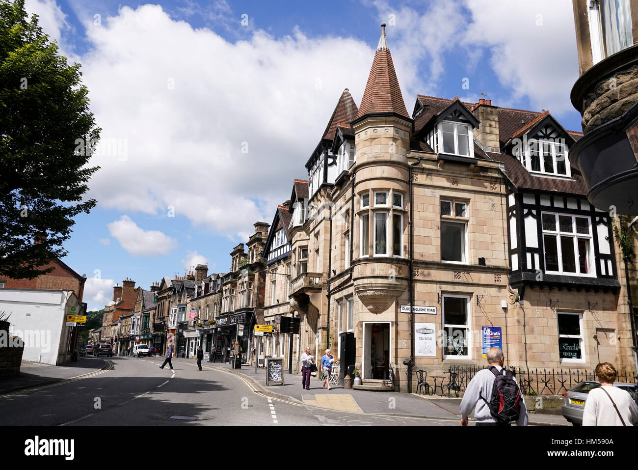 Popular tourist town of matlock in derbyshire england hi-res stock ...