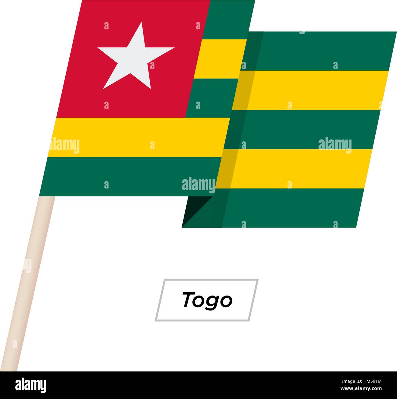 Wavy togolese flag Stock Vector Images - Alamy