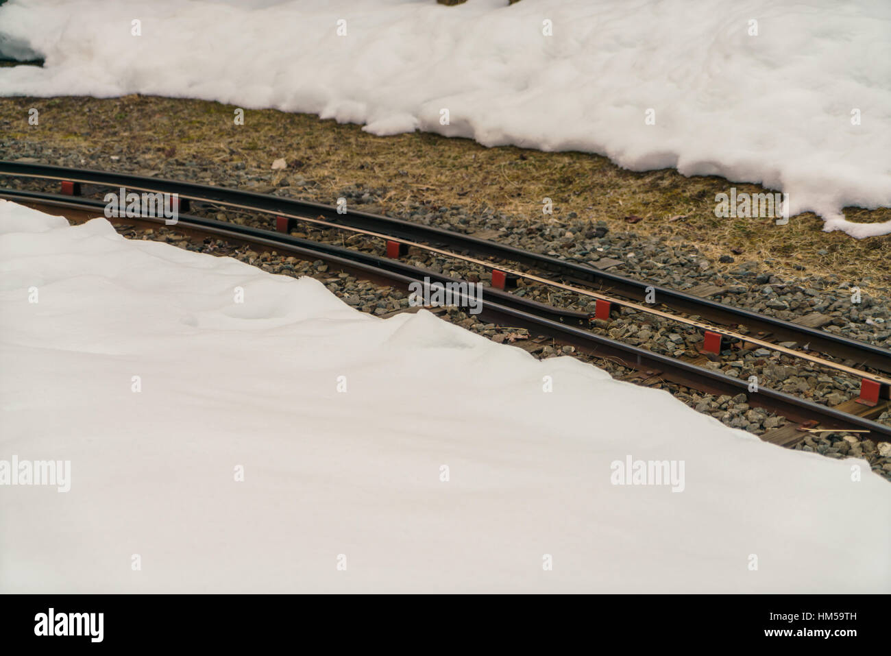Deep snow on railway hi-res stock photography and images - Alamy