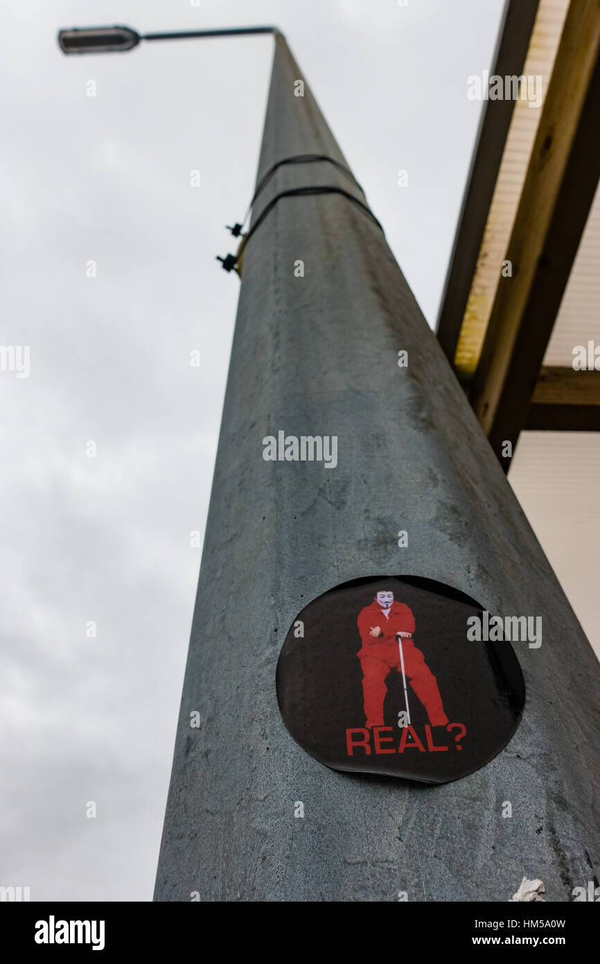 Lamp post sticker hi-res stock photography and images - Alamy