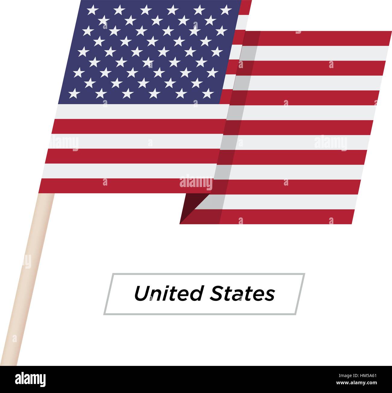 Waving american flag vector hi-res stock photography and images - Alamy