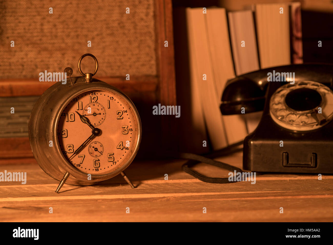 old alarm clock Stock Photo - Alamy