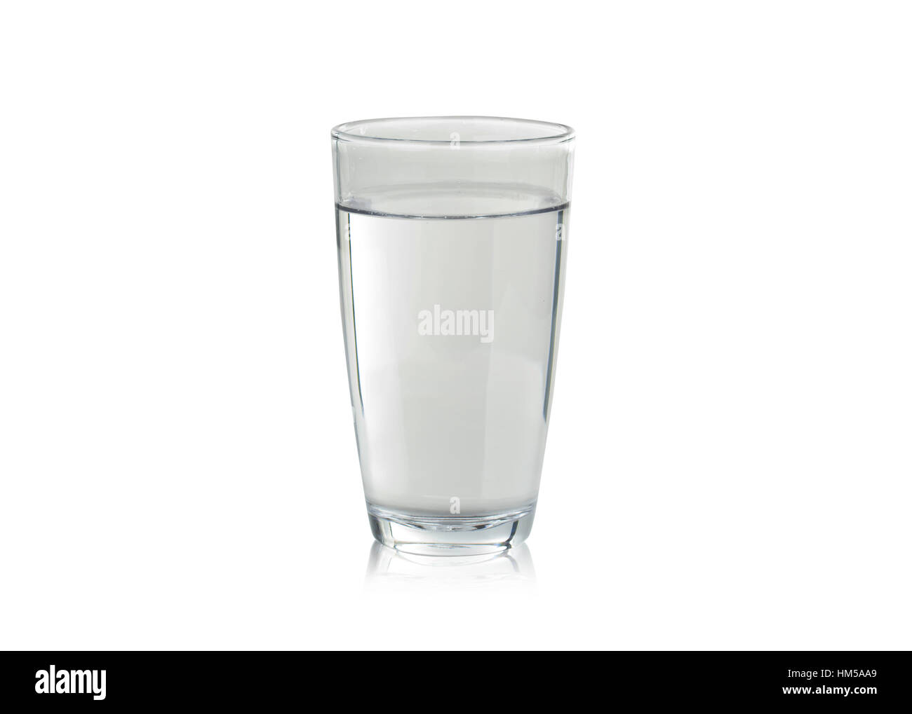 Glass with water on white background Stock Photo - Alamy