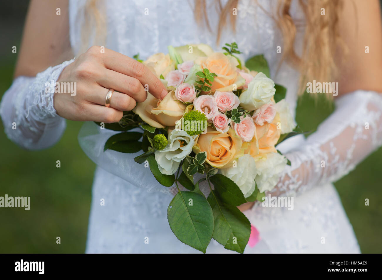 Beautiful bride on walk hi-res stock photography and images - Alamy