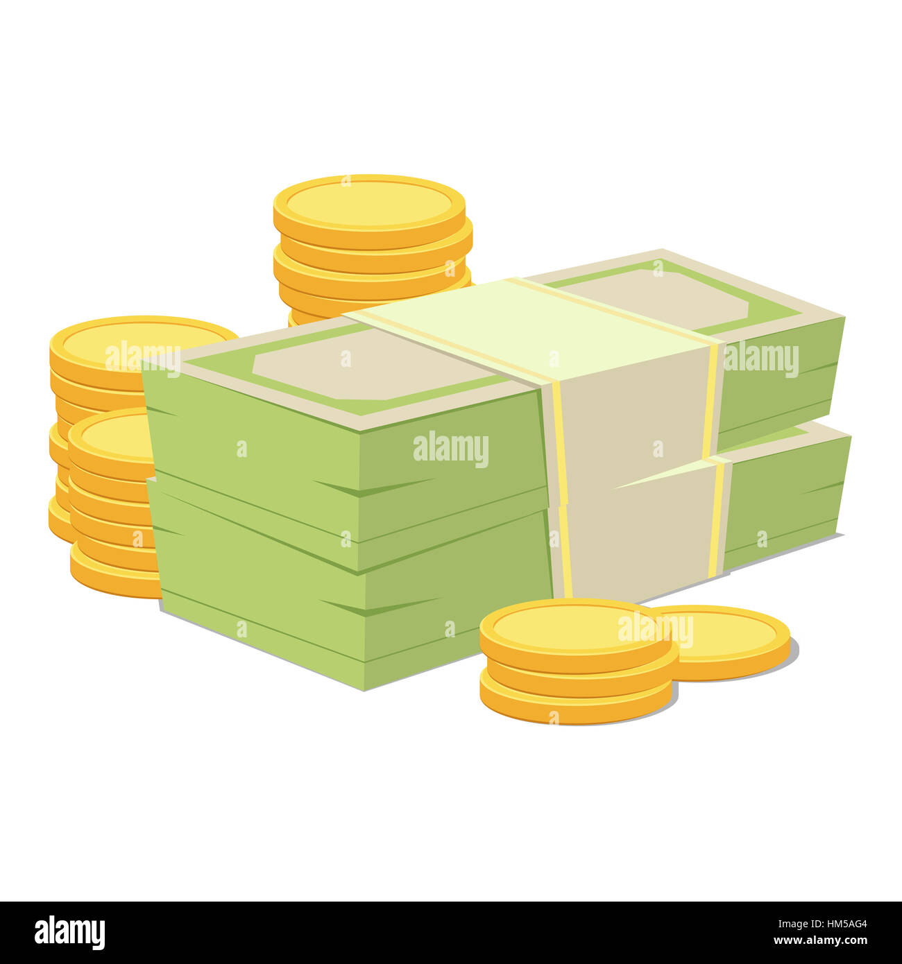 Coins pile design Cut Out Stock Images & Pictures - Alamy