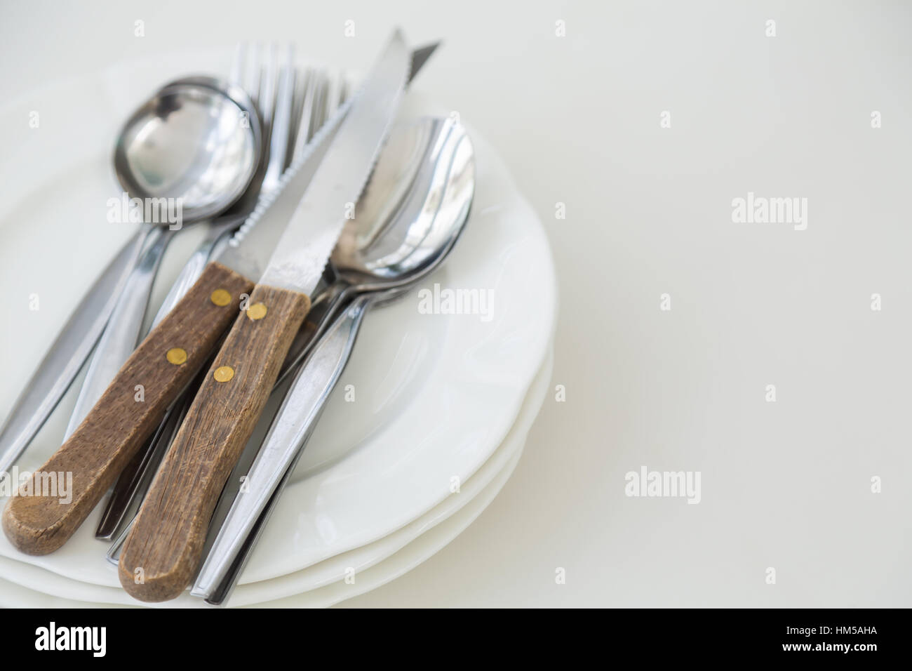 Fork spoon and knife Stock Photo - Alamy