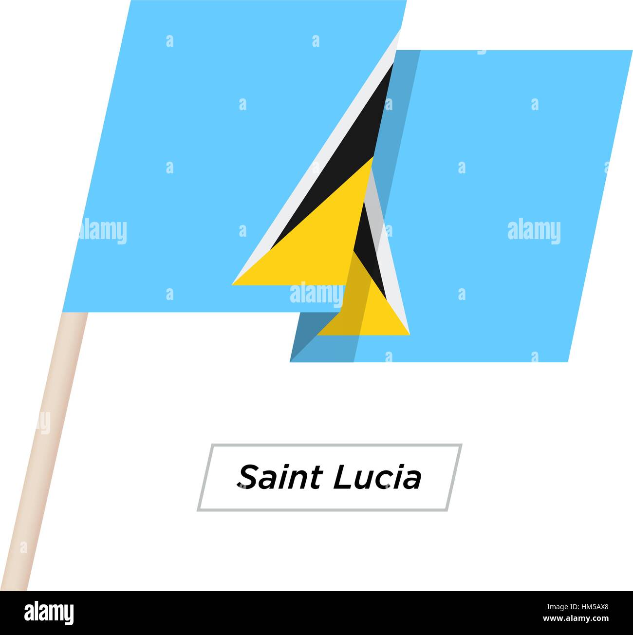 St lucia waving flag Stock Vector Images - Alamy