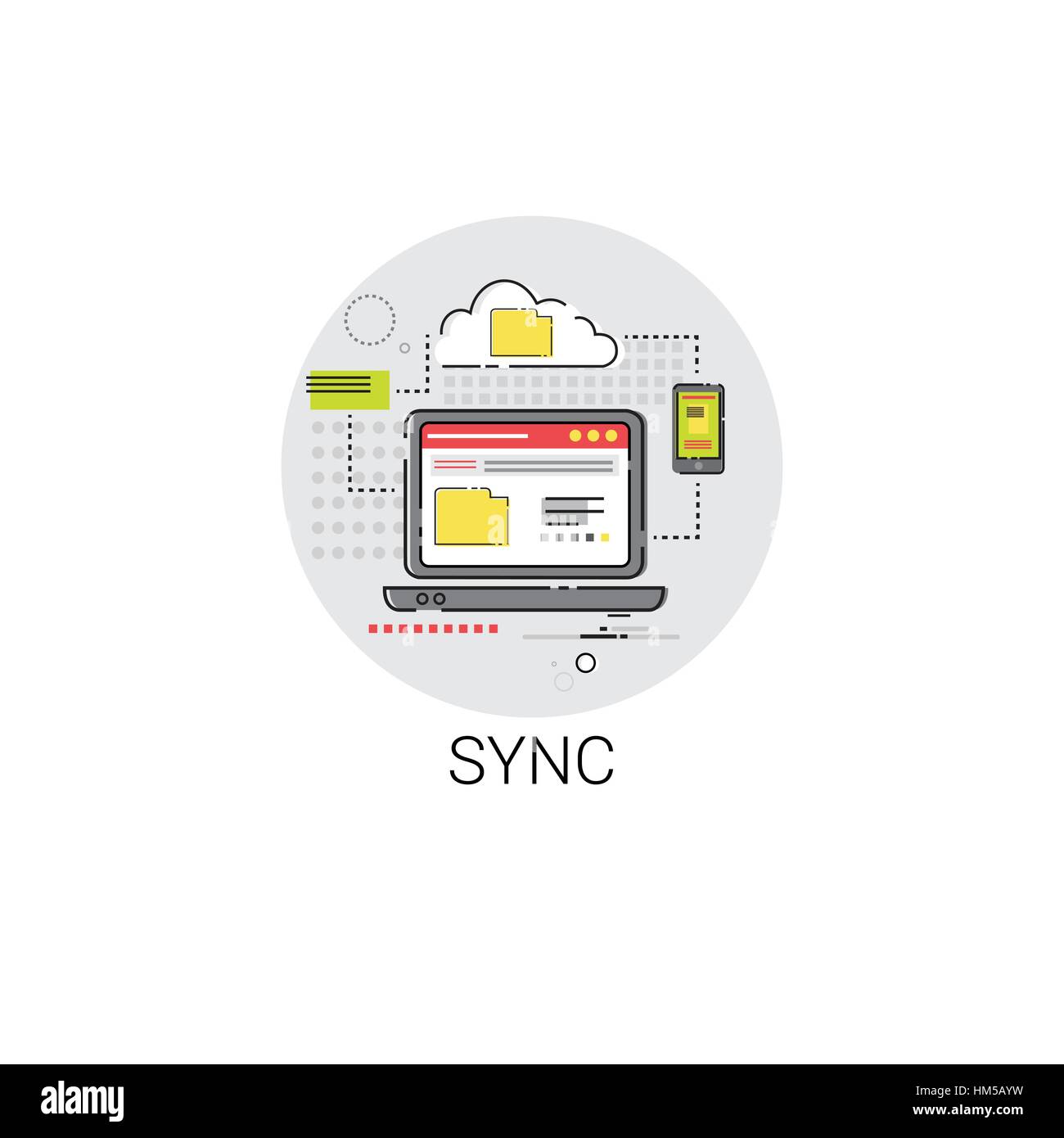 Sync Synchronize Internet Cloud Technology Icon Stock Vector Image & Art - Alamy
