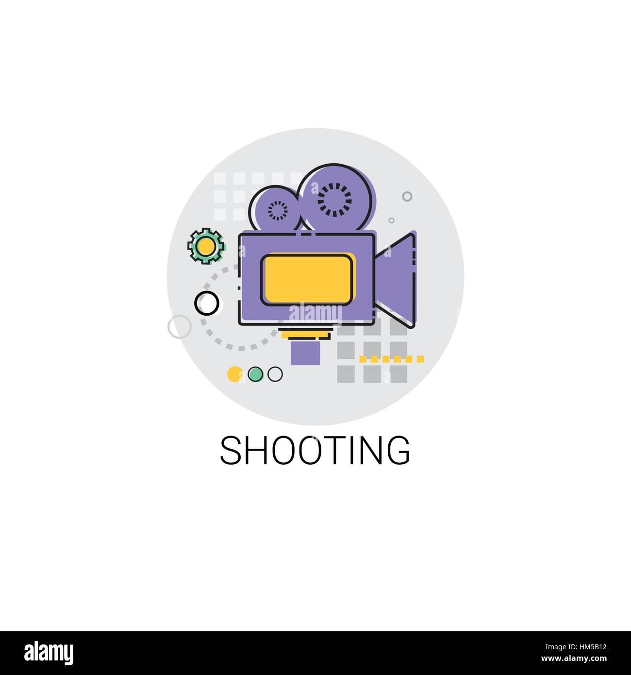 Shooting Camera Film Production Industry Icon Stock Vector Image & Art ...