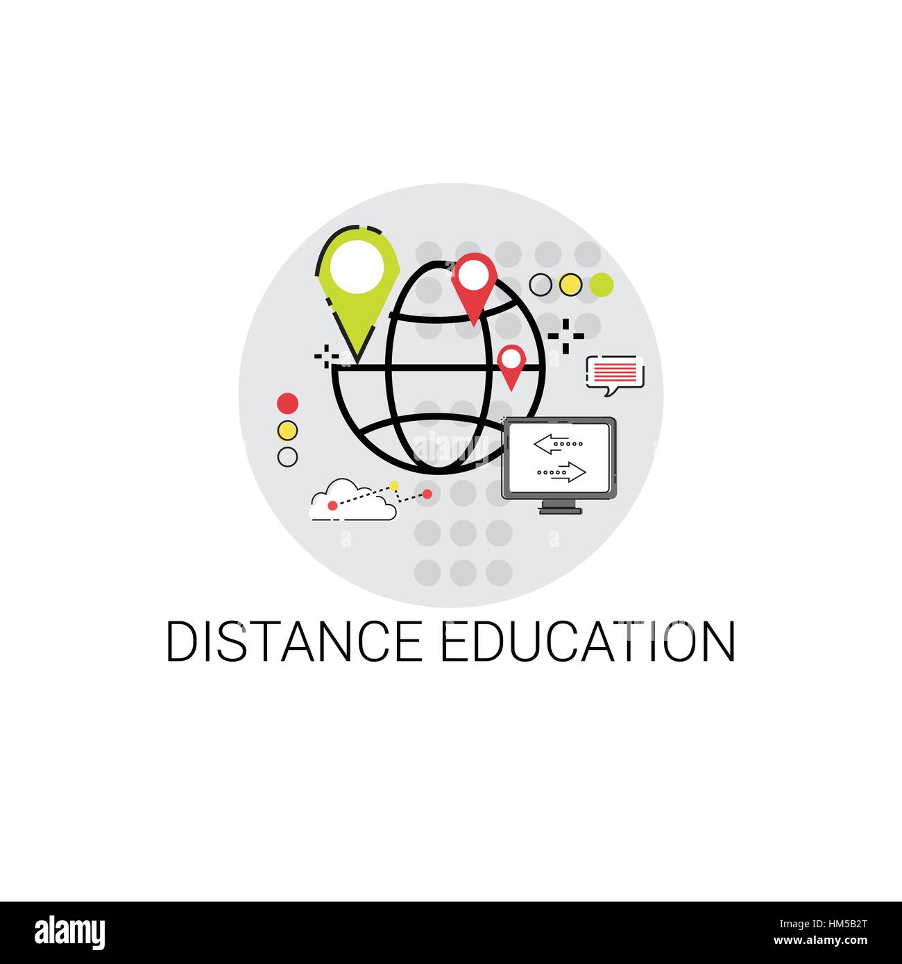 Knowledge Elearning Distance Education Online Icon Stock Vector Image ...
