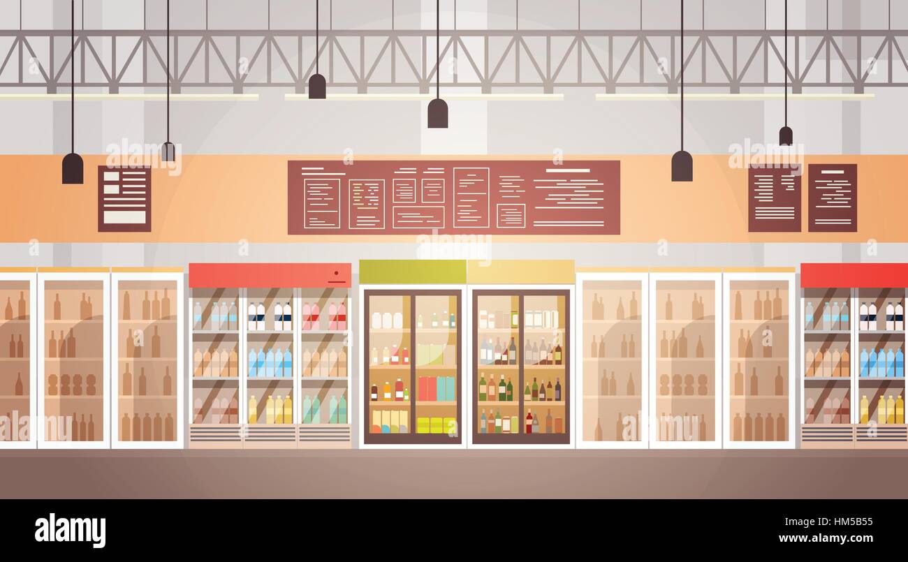 Big Shop Super Market Shopping Mall Interior Stock Vector Image & Art ...