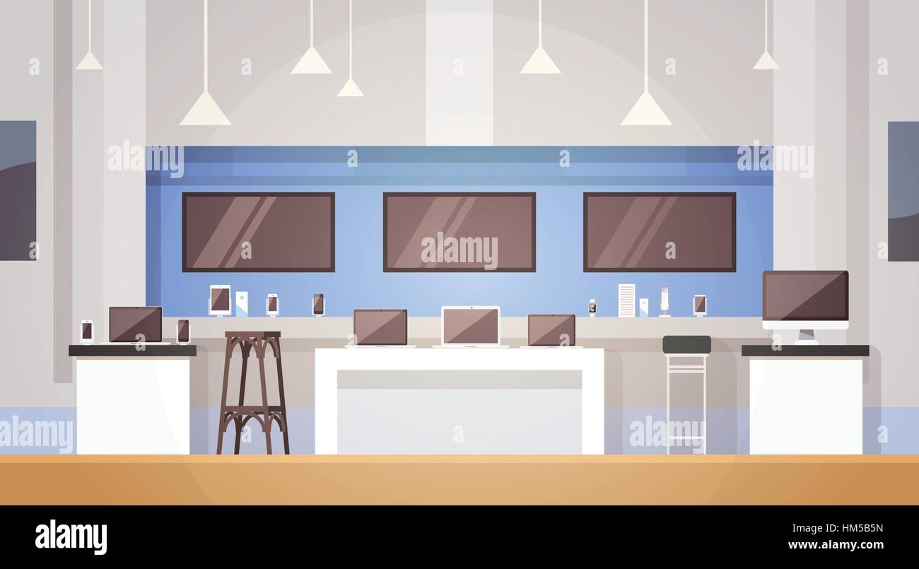 Electronics store shop interior banner hi-res stock photography and ...