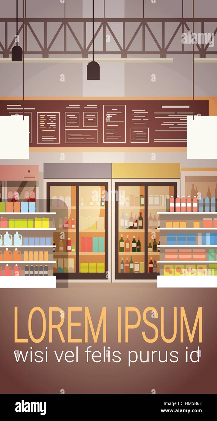 Big Shop Super Market Shopping Mall Interior Stock Vector Image & Art ...