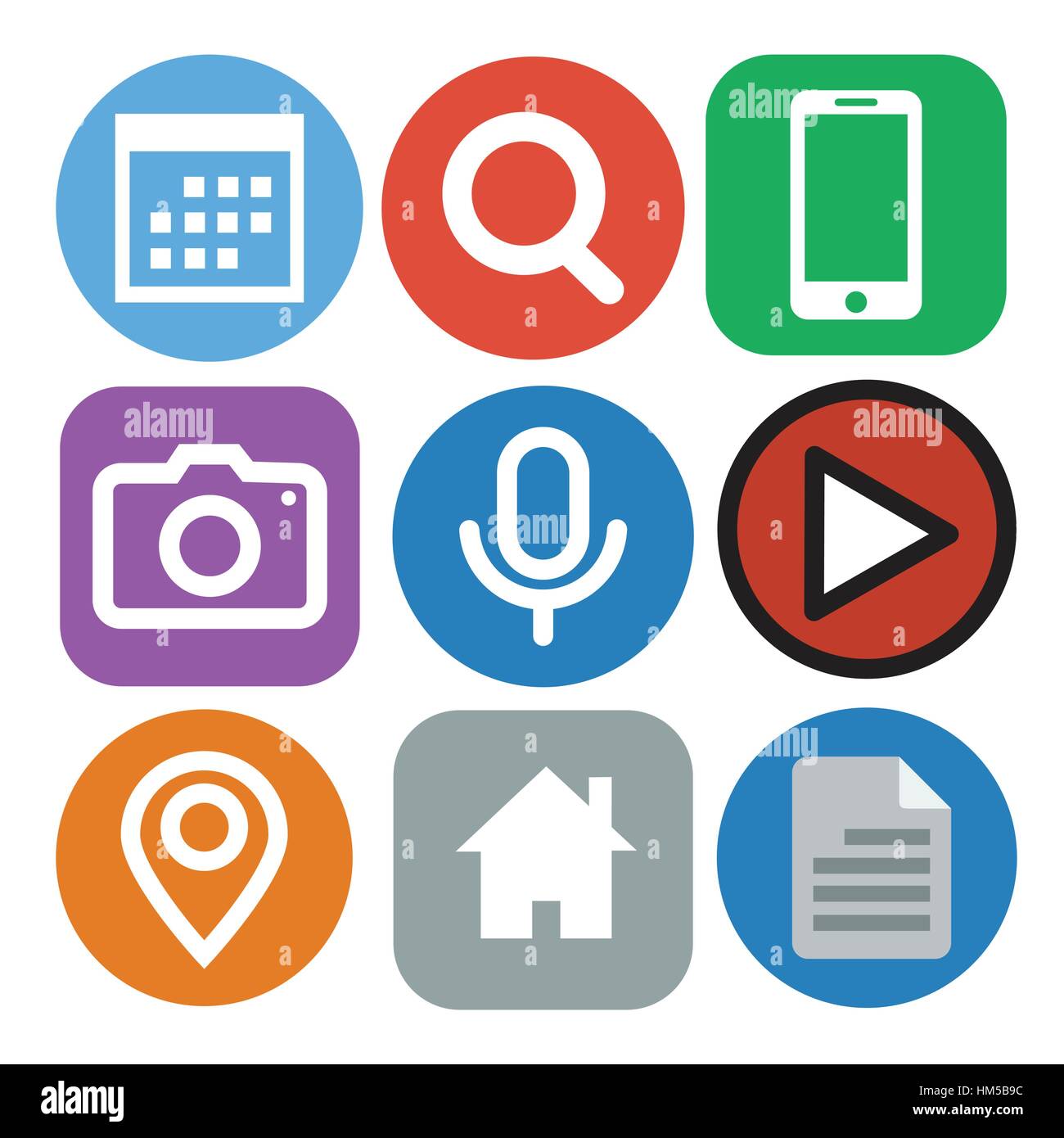 Set of web icons Stock Vector Image & Art - Alamy