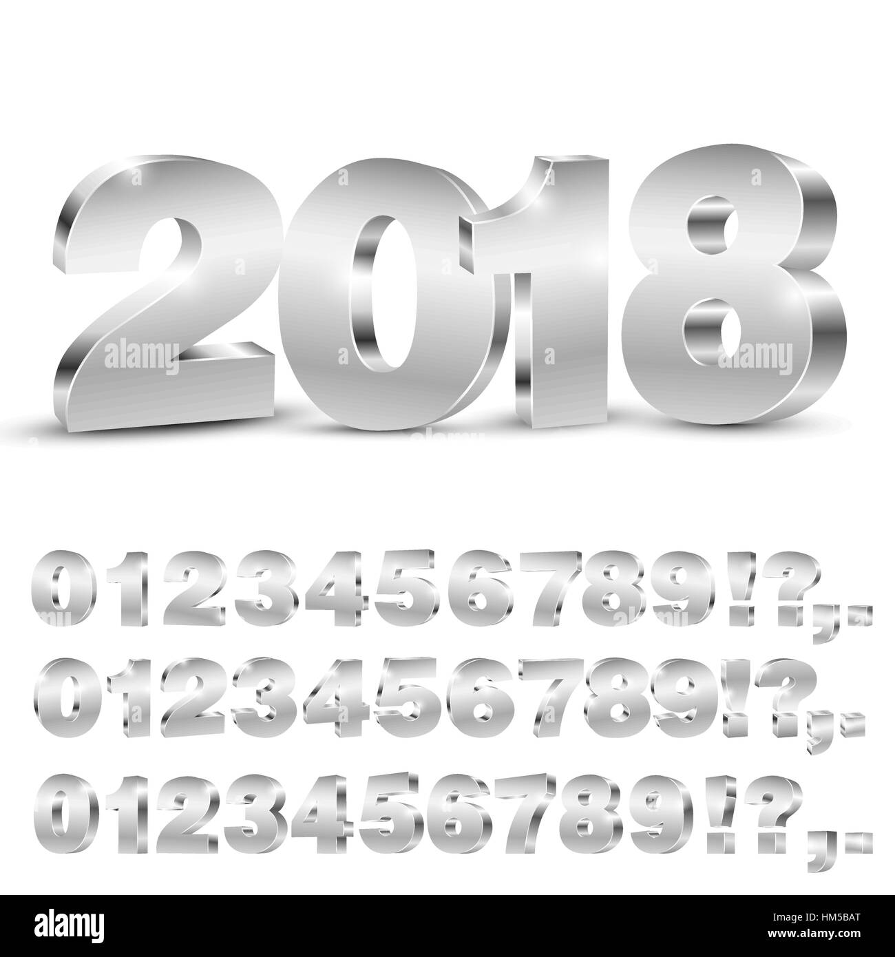 3D vector numbers Stock Vector Image & Art - Alamy