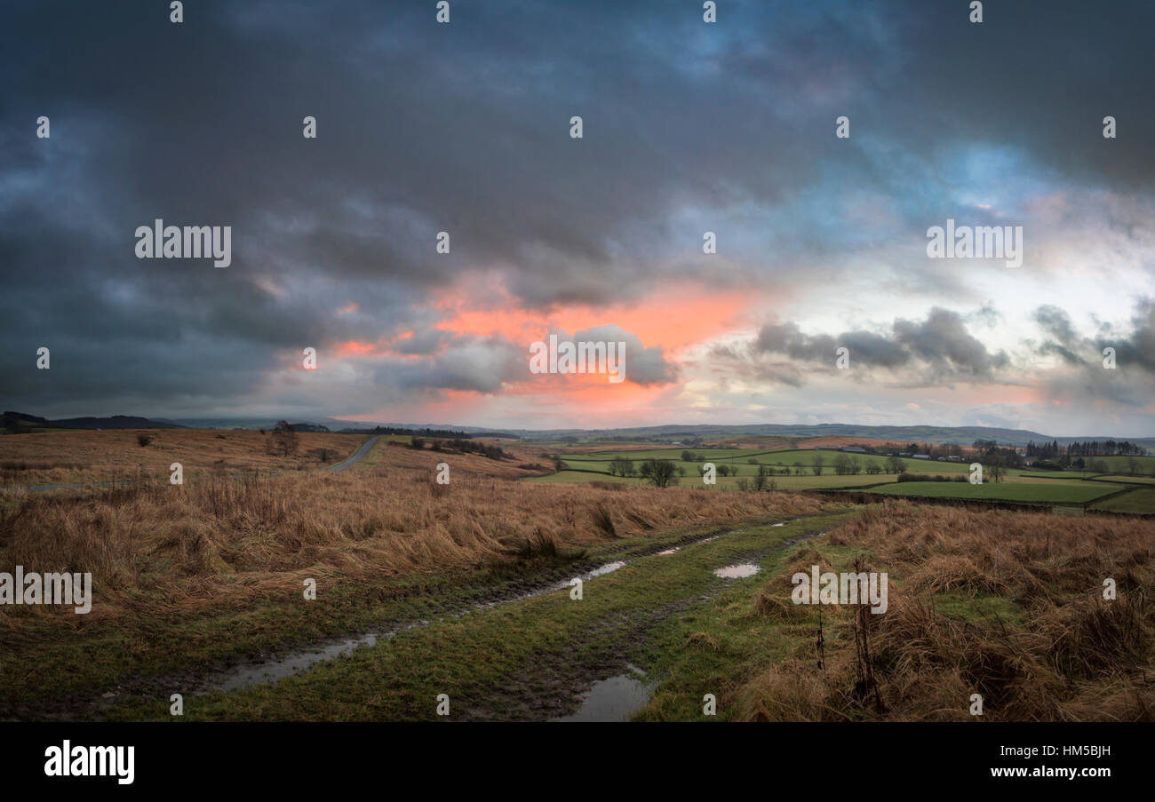 Winter on and around Ingleborough, one of the famous 'Three Peaks' in ...