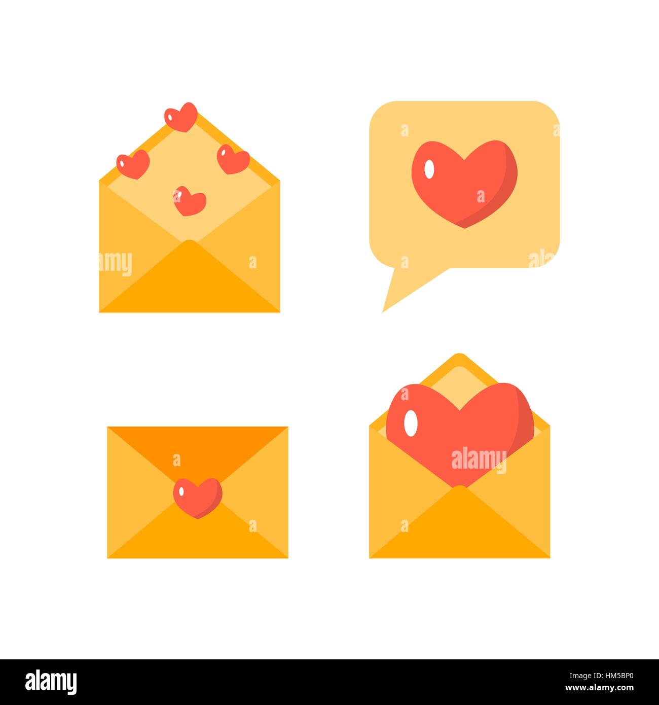 Love message letter sealed Stock Vector Images - Alamy
