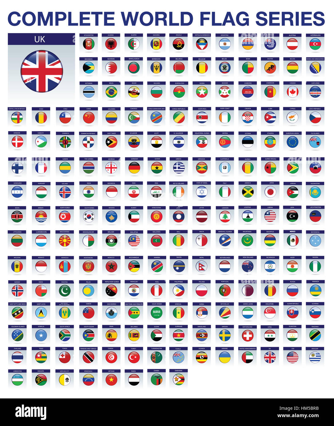 World Flags With Names Wallpaper