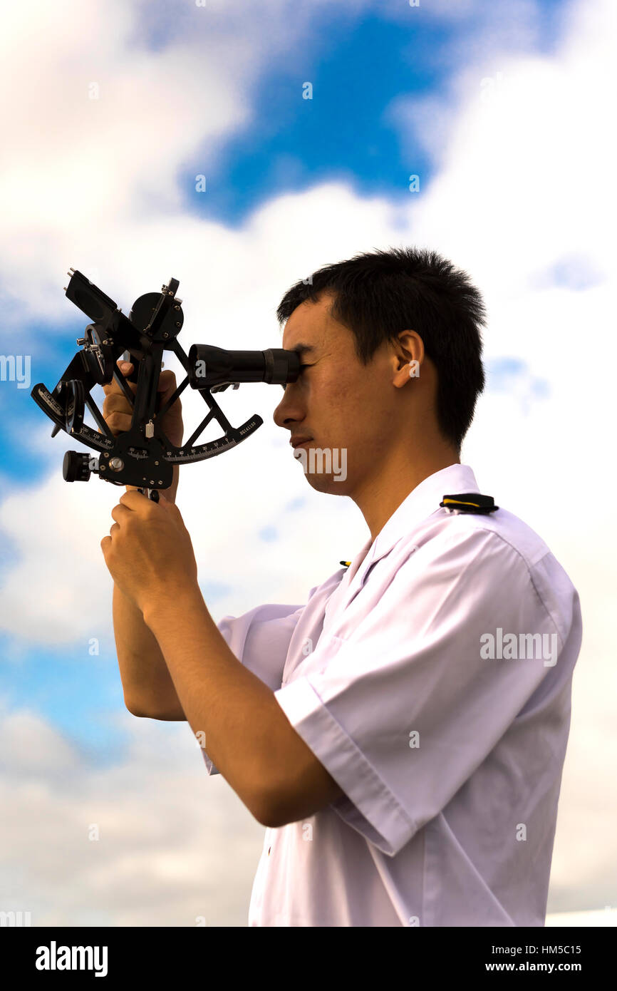 Person with sextant hi-res stock photography and images - Alamy