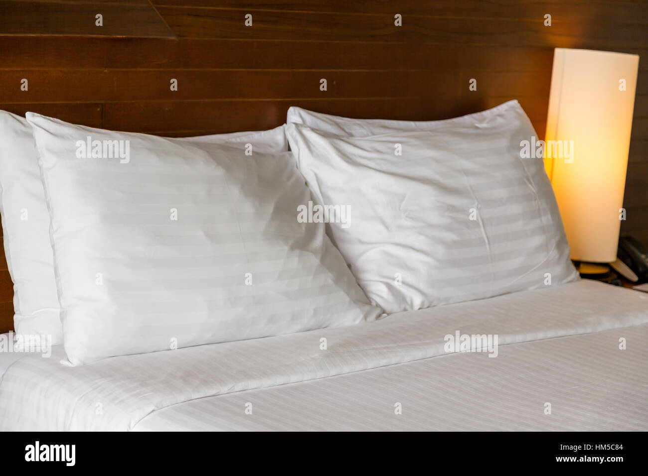 Modern comfortable bed Stock Photo - Alamy