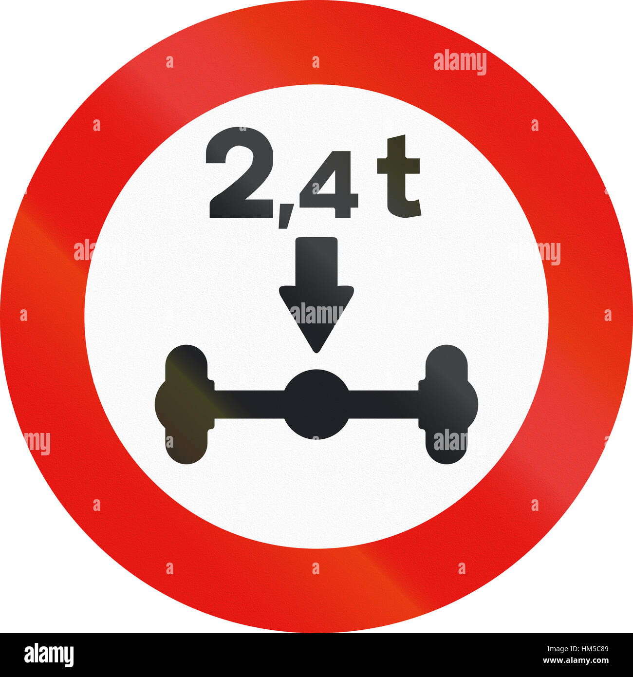 Road sign used in Spain - Axle load limitation Stock Photo - Alamy