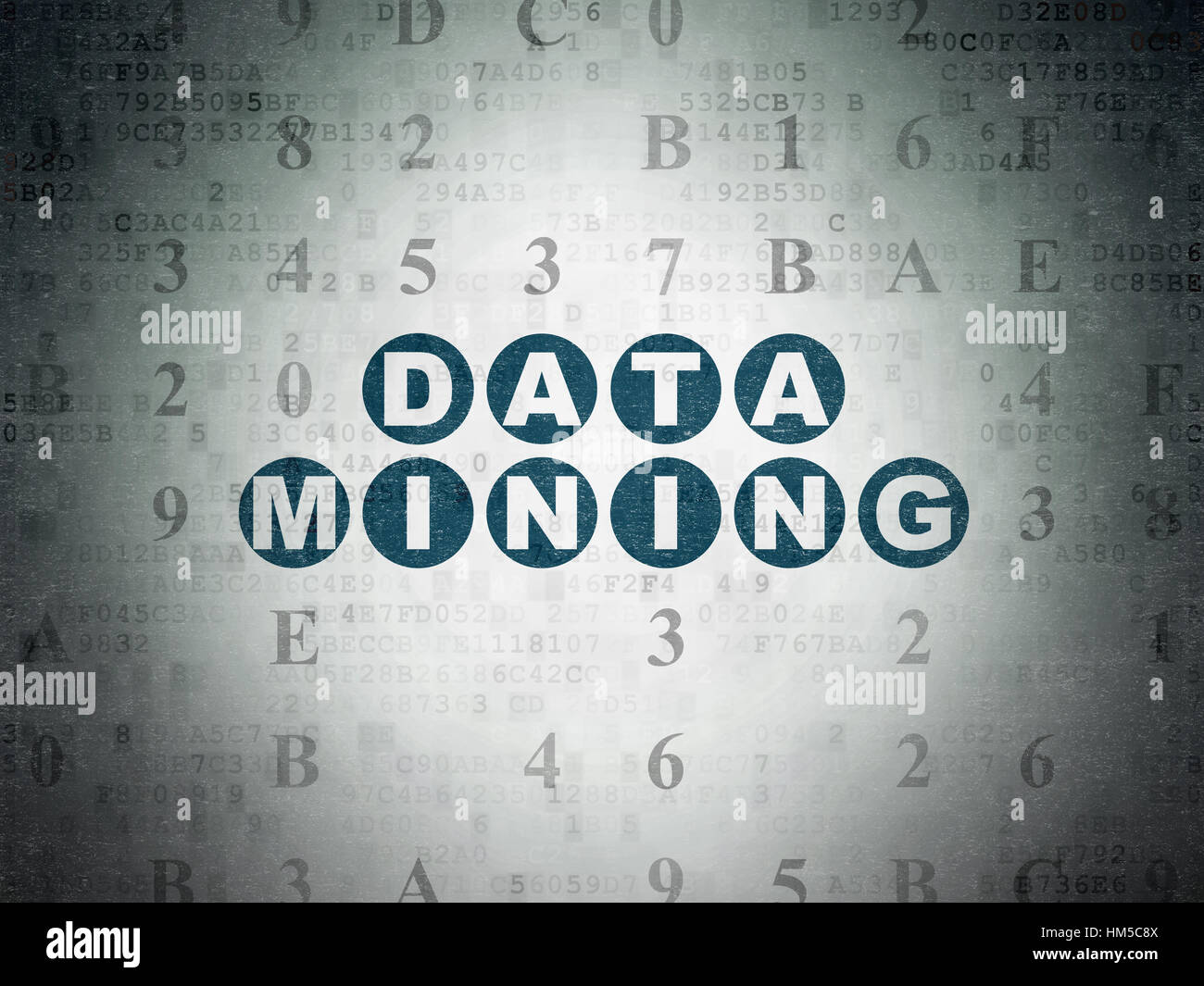 Information concept: Painted blue text Data Mining on Digital Data Paper background with ...