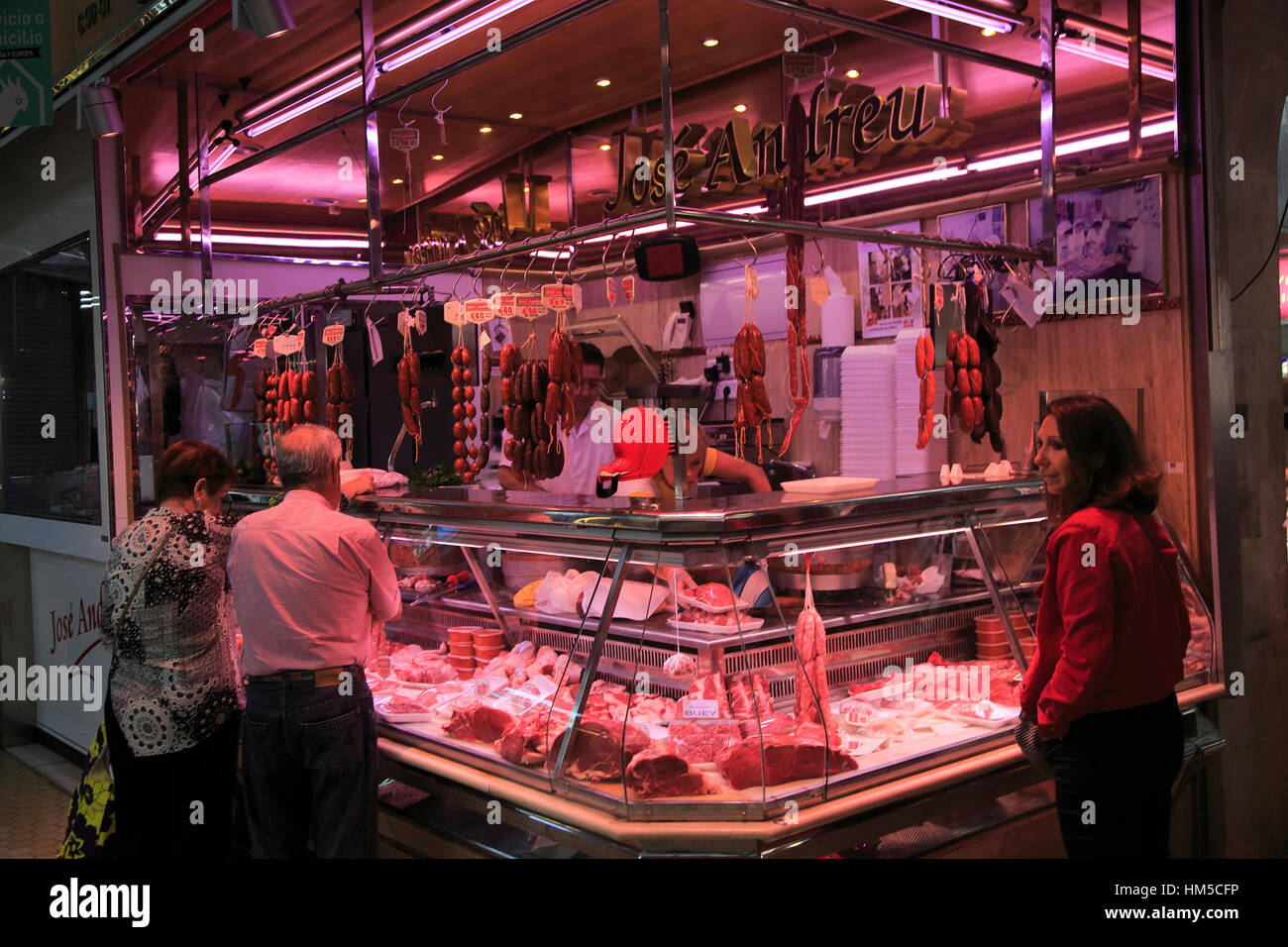 Butcher stall meat interior shopping hi-res stock photography and ...