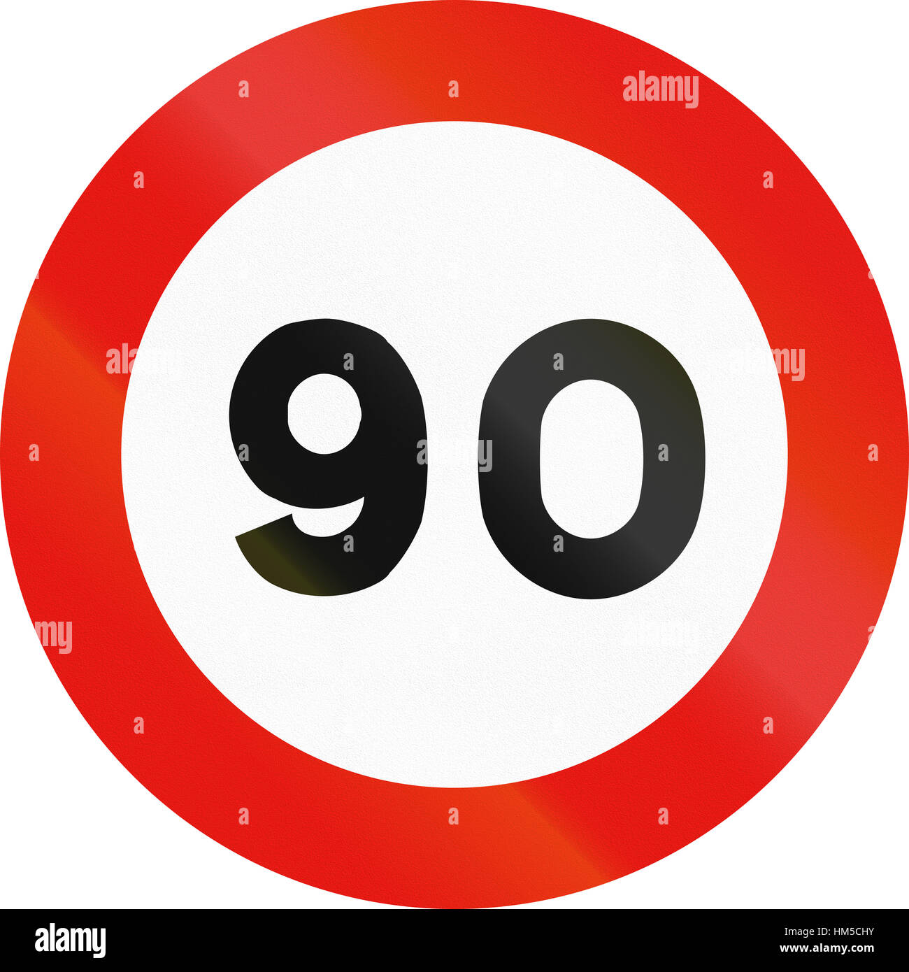 Prohibition sign maximum speed 90 hi-res stock photography and images ...
