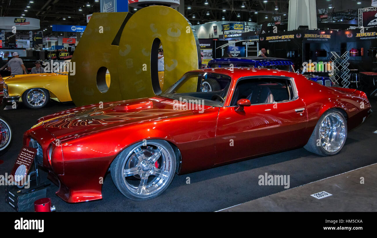 Customized 1973 Pontiac Firebird car at SEMA Stock Photo - Alamy
