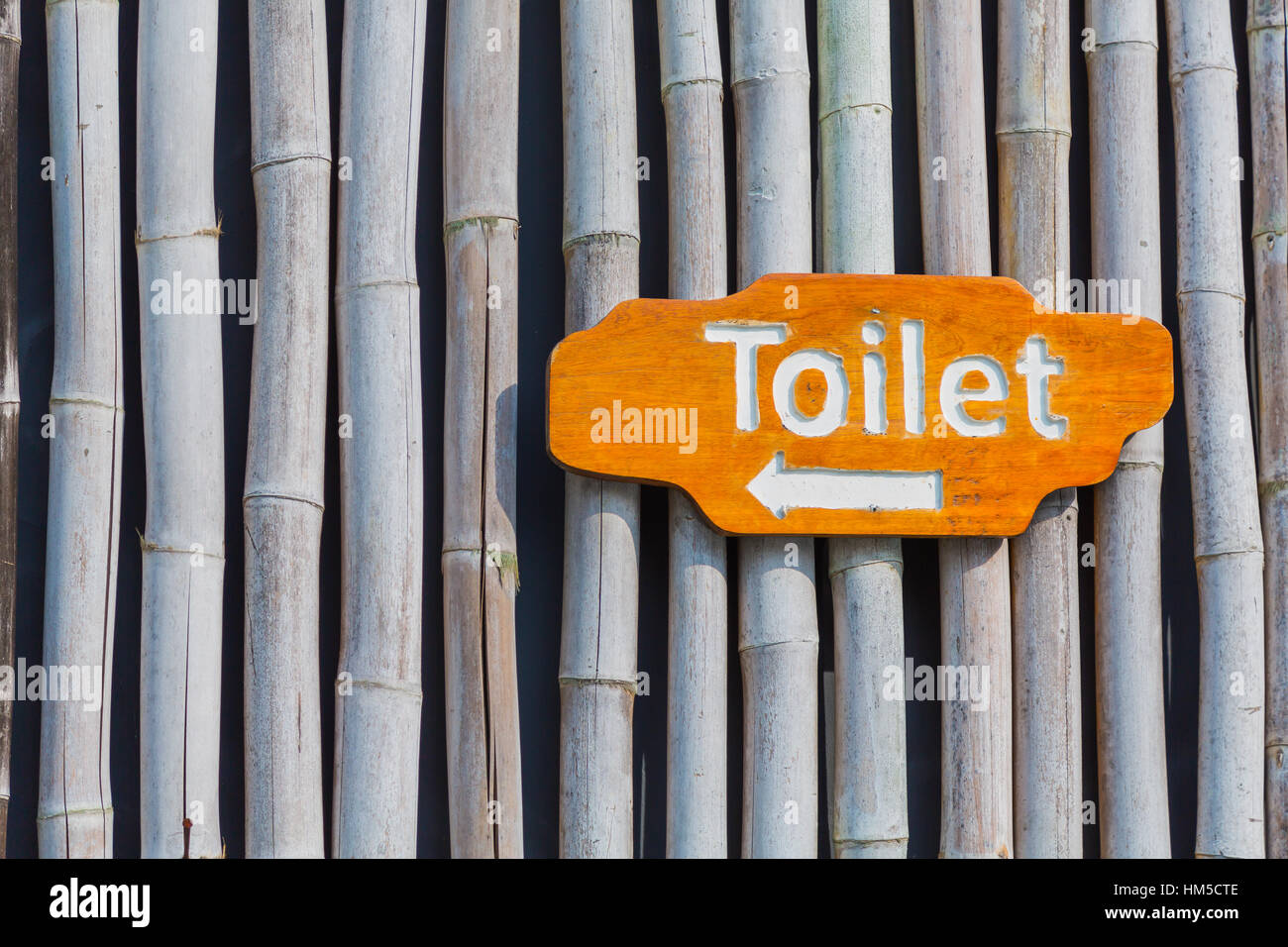 Wooden sign hung over the entrance to a toilet Stock Photo - Alamy
