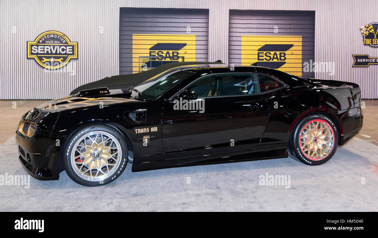 Customized Trans Am Bandit Edition car at SEMA Stock Photo - Alamy