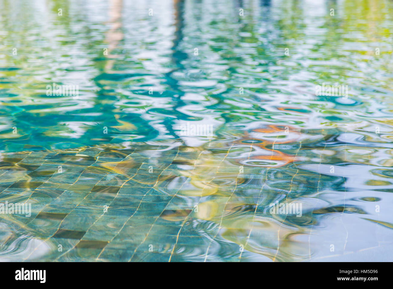 Swimming pool rippled water Stock Photo - Alamy