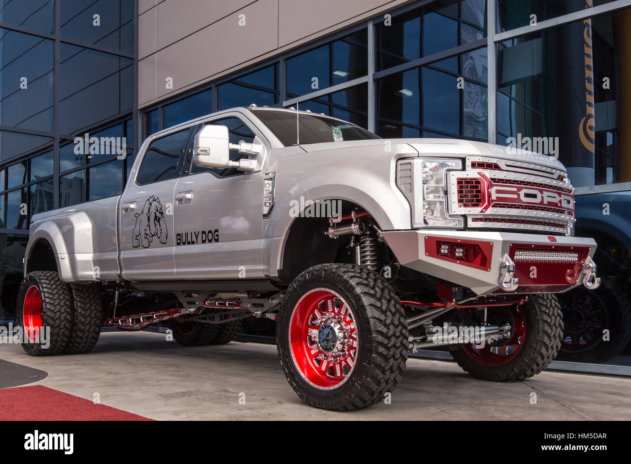 Customized Ford F-350 truck at SEMA Stock Photo - Alamy