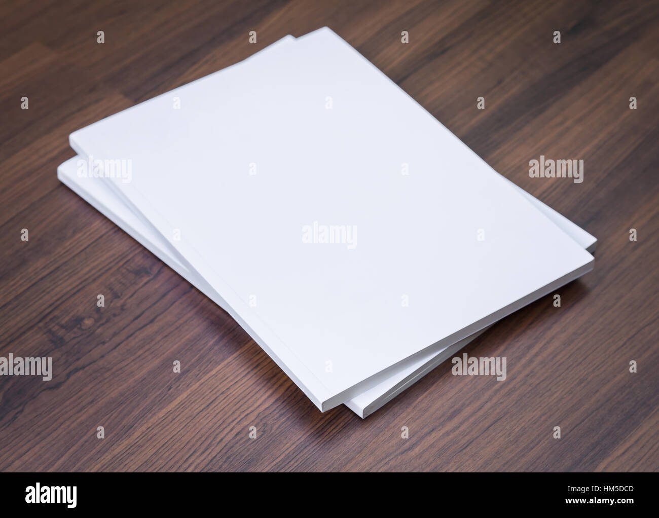 Blank catalog, magazines,book mock up on wood background Stock Photo ...