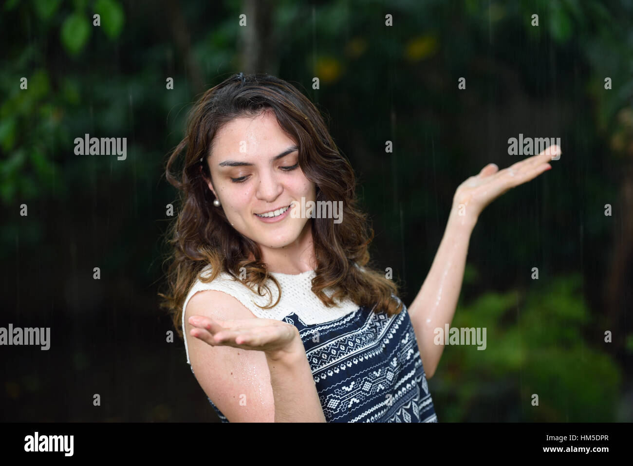 Woman rain wet hi-res stock photography and images - Alamy