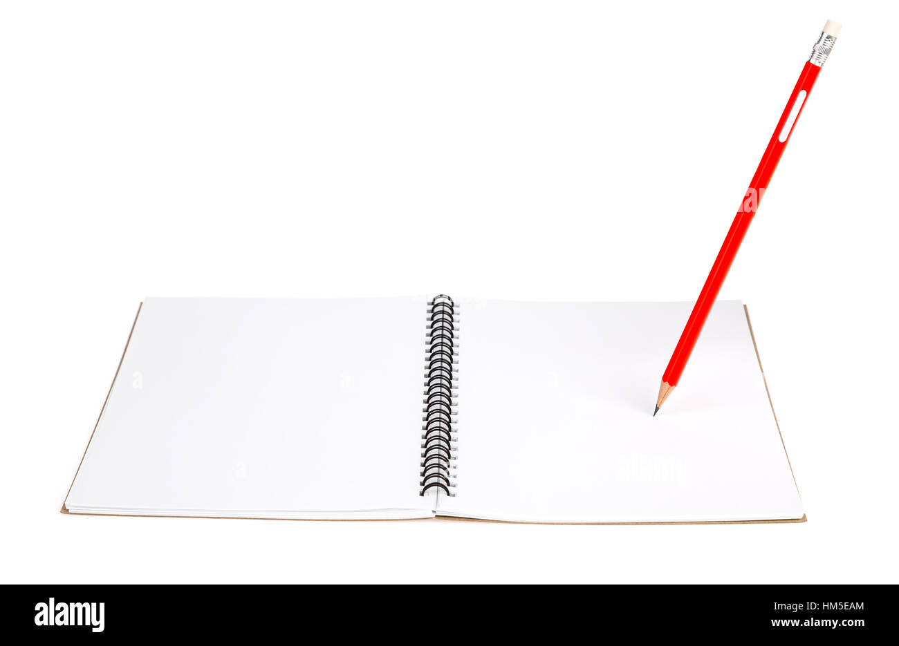 Pencil on notebook Stock Photo - Alamy