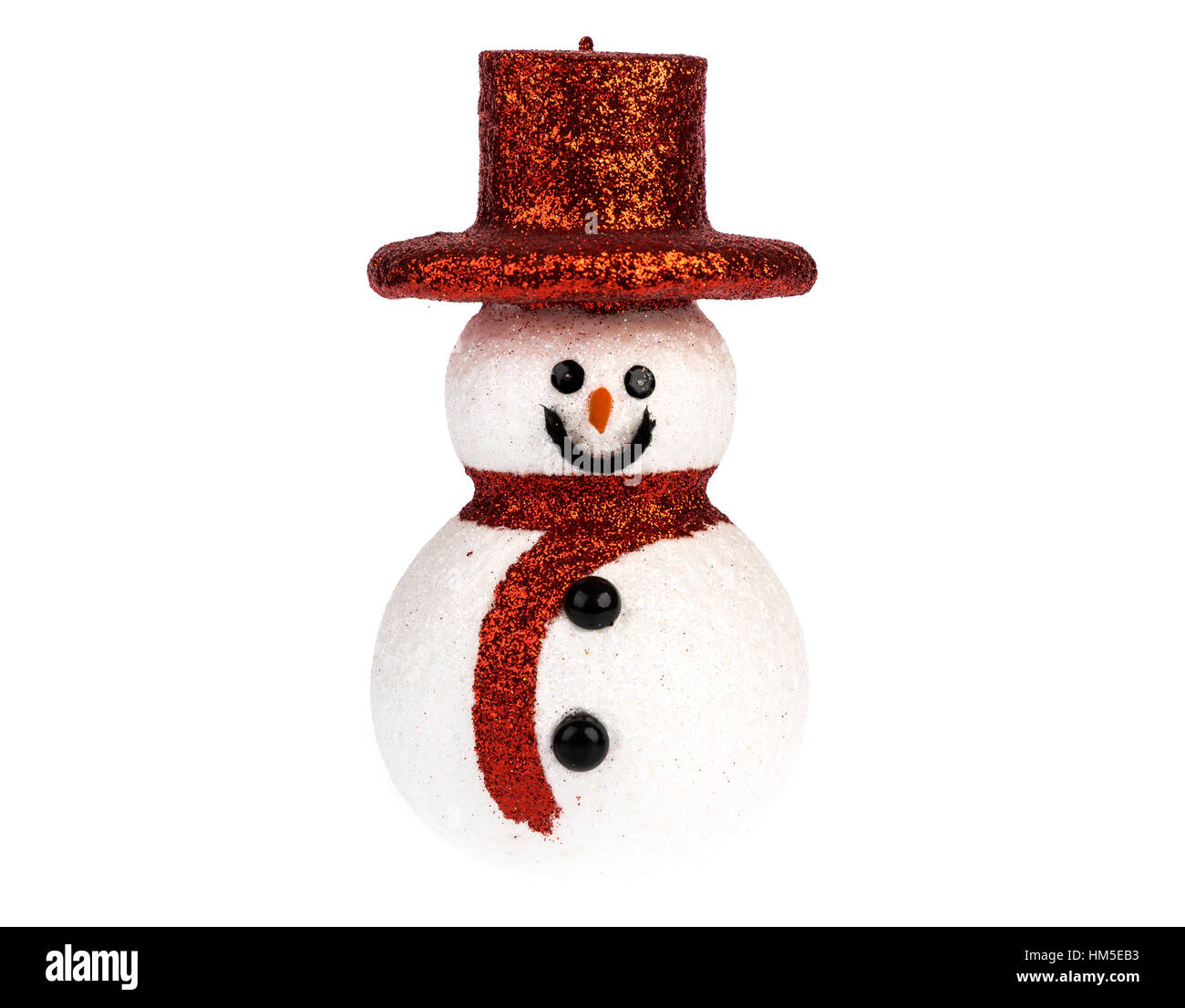 Snowman isolated on white Stock Photo - Alamy