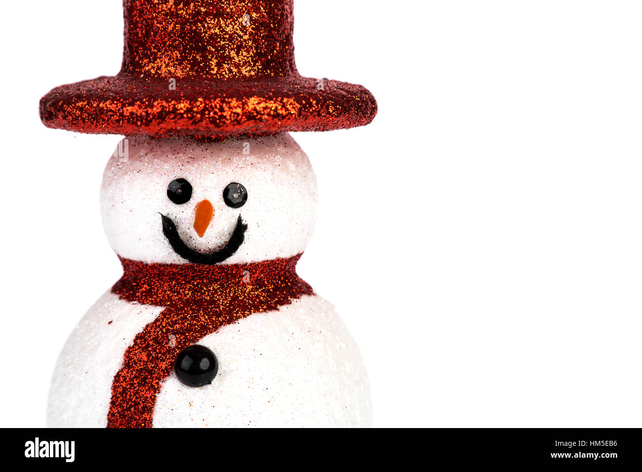Snowman isolated on white Stock Photo - Alamy