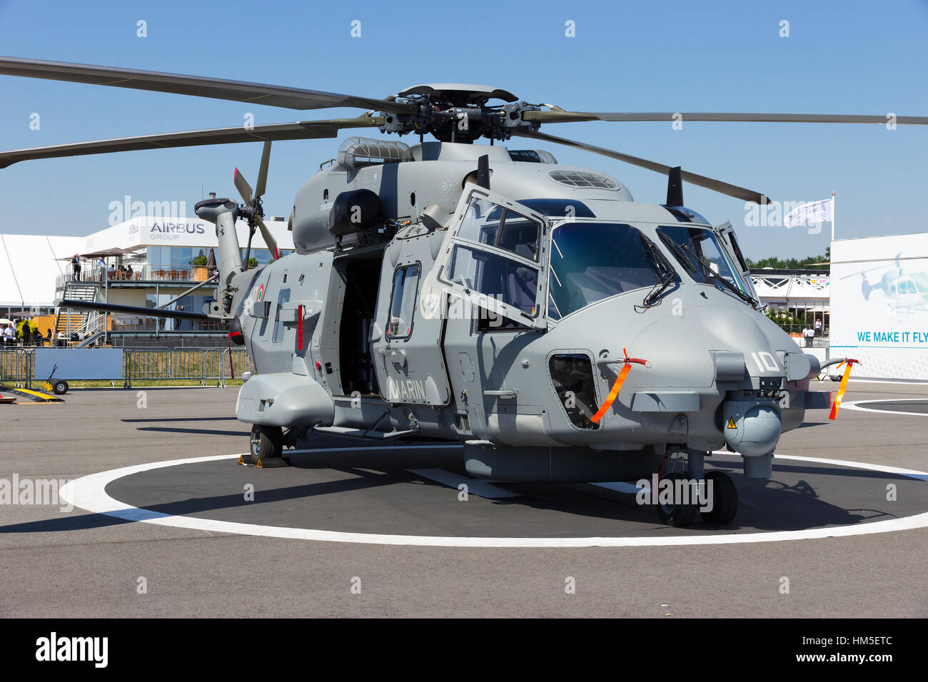 BERLIN, GERMANY - MAY 22: Italian Navy NH90 helicopter on dispay at the International Aerospace ...