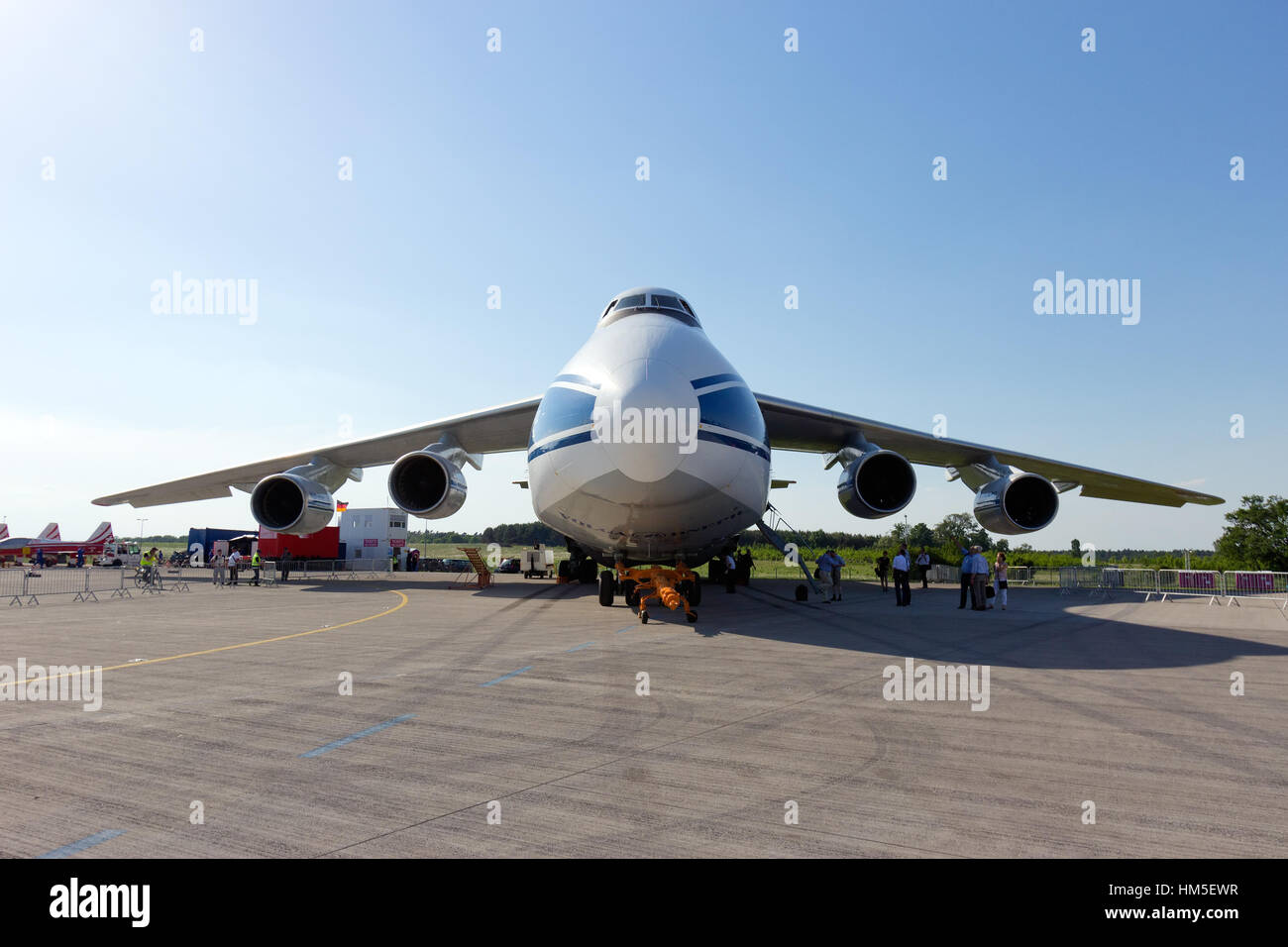 BERLIN, GERMANY - MAY 22: Russian made Antonov An-124 transport plane ...