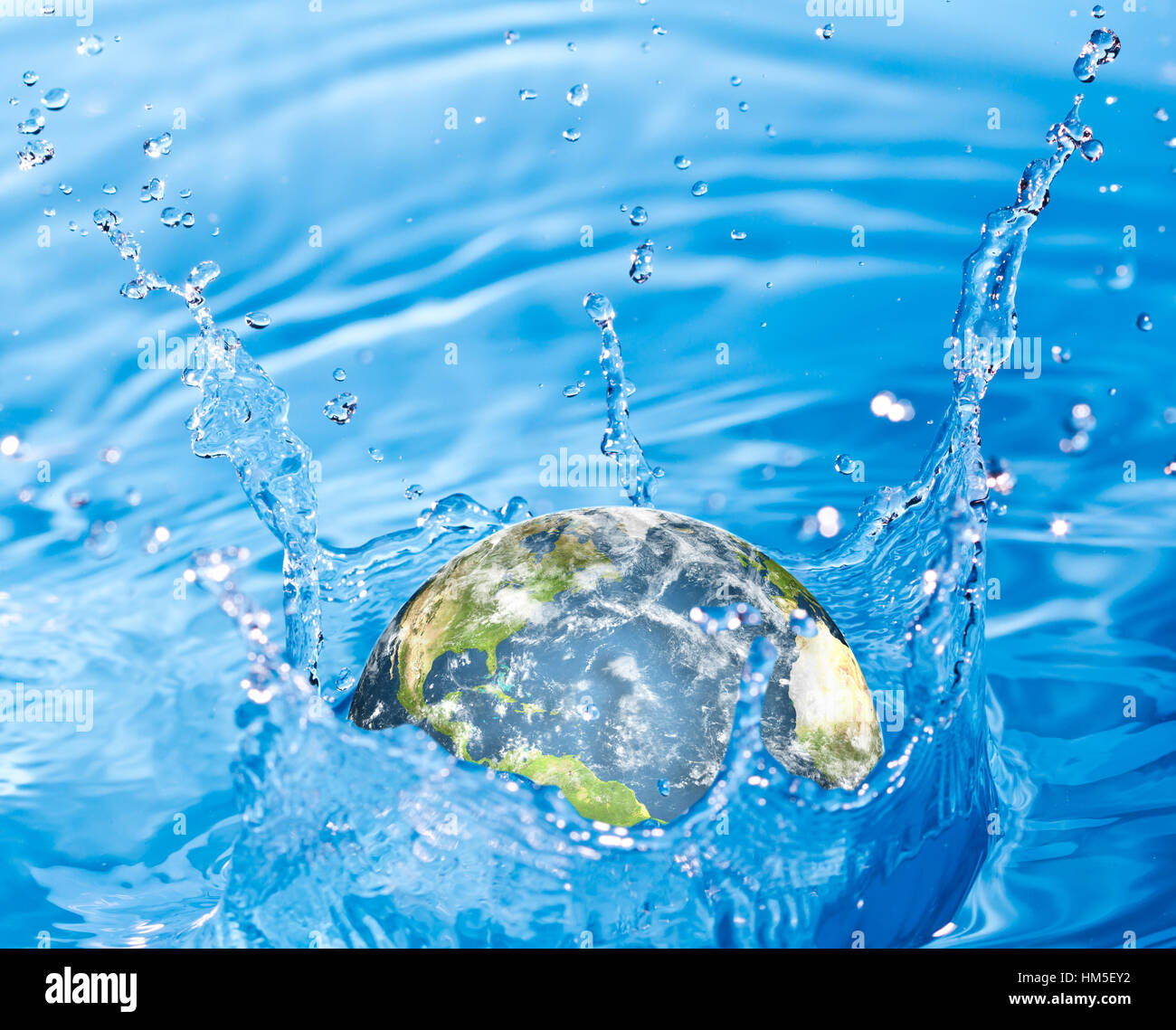 Earth falling water elements hi-res stock photography and images - Alamy